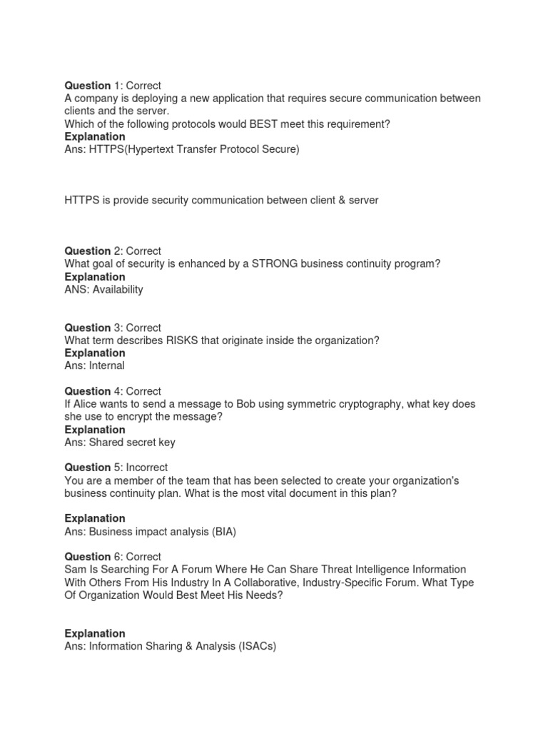 Practice Question 1 | PDF | Information Security | Security