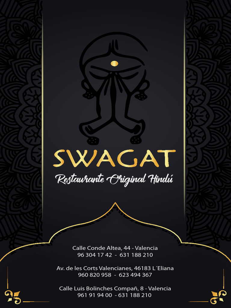 Carta Swagat Valencia | PDF | Curry | Cilantro