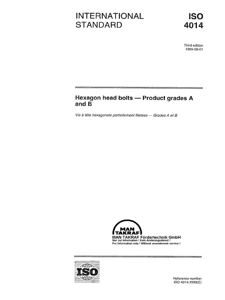 Iso 4014 | PDF