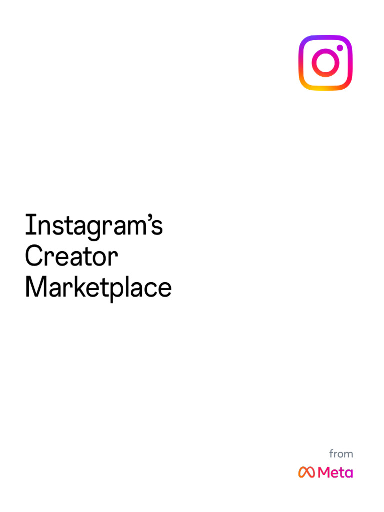 Instagram Creator Marketplace Guide | PDF | Brand | Cyberspace