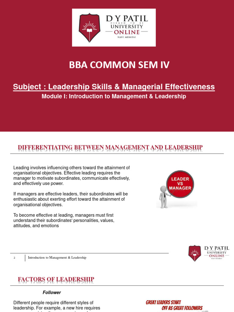Unit 1 | PDF | Leadership | Transformational Leadership
