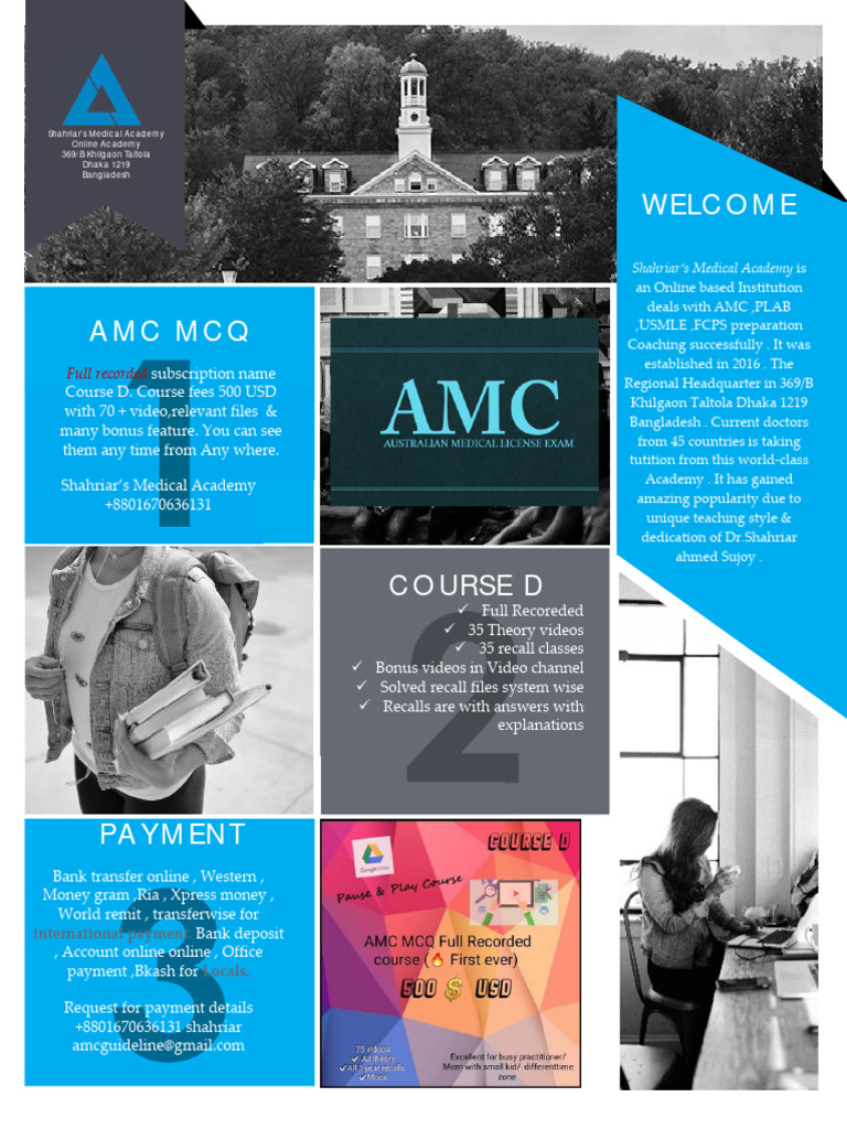 Course D AMC MCQ Outline | Download Free PDF | Banking