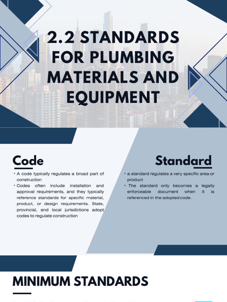 Plumbing Materials Standards Guide | PDF