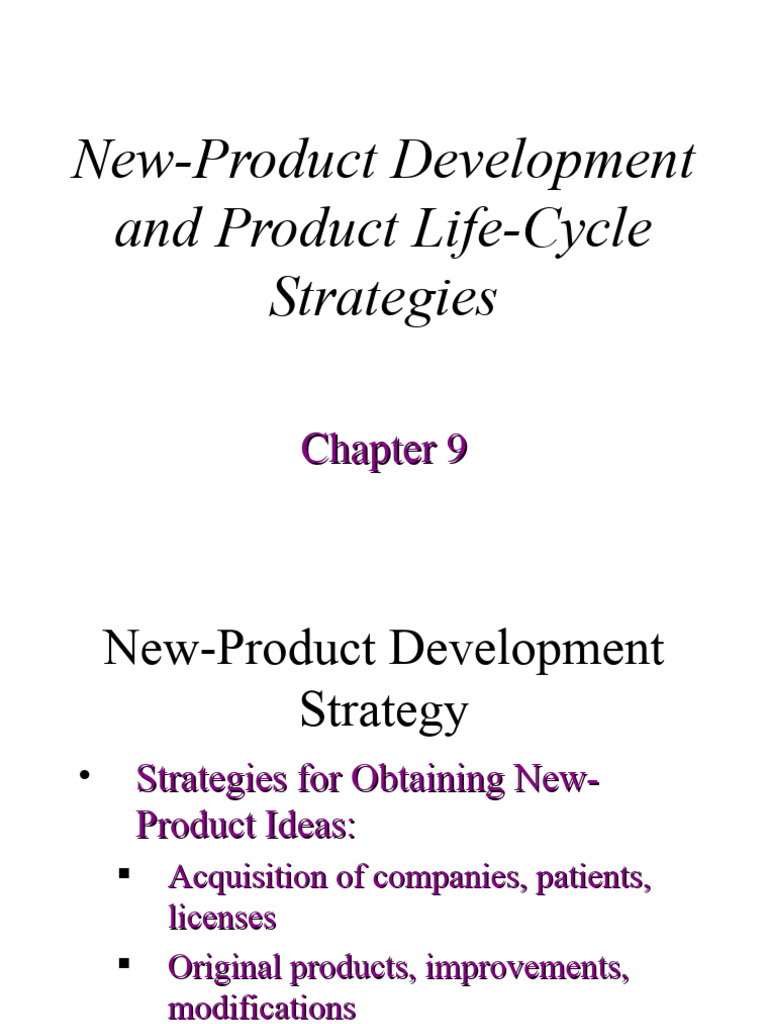 CH - 9 New Product Development | PDF | Marketing | New Product Development