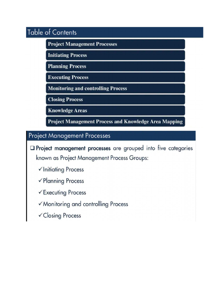 WEEK3 - Ch3 - Project Management Processes | PDF