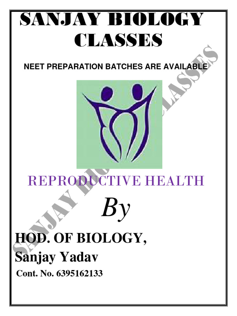 Reproductive Health Biology (Hod Notes) | PDF | Sexually Transmitted ...