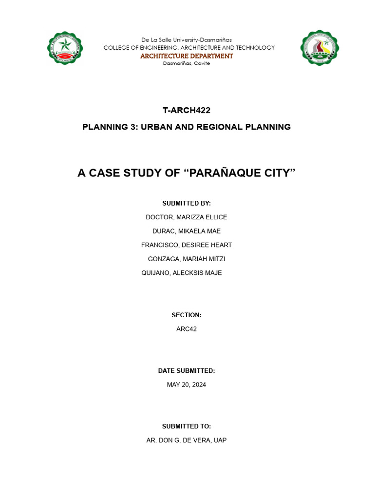 (Case Study) - Parañaque City-Group2-Planning 3 | PDF | Climate ...