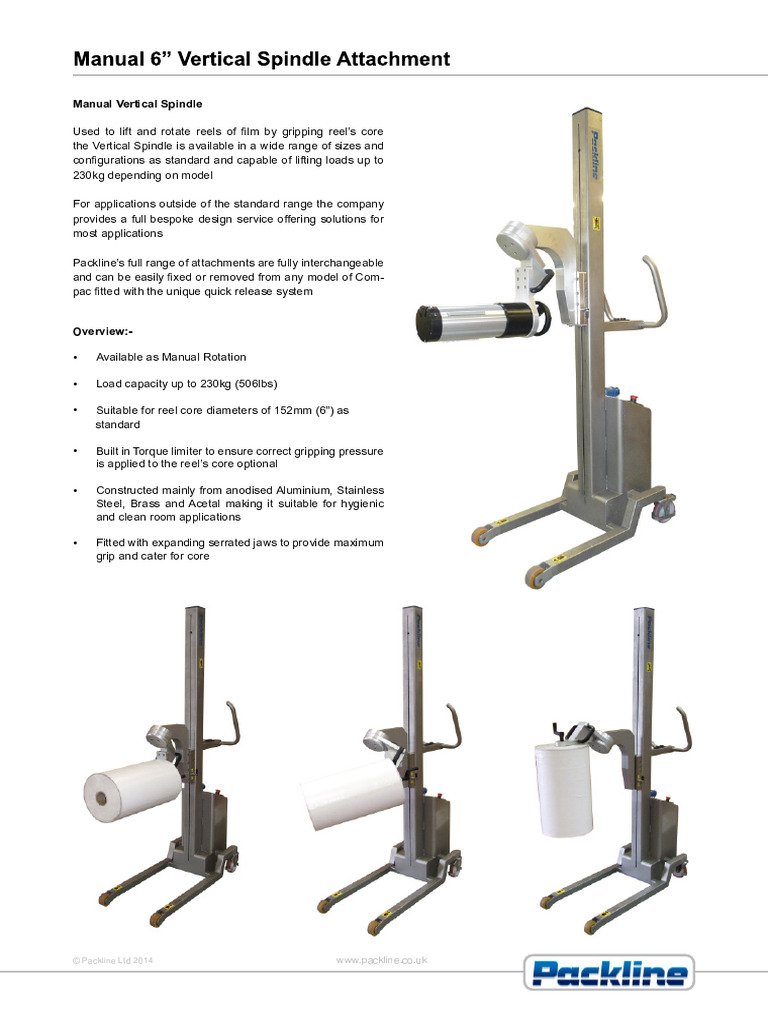 Reel Handling Equipment Vertical Spindle | PDF