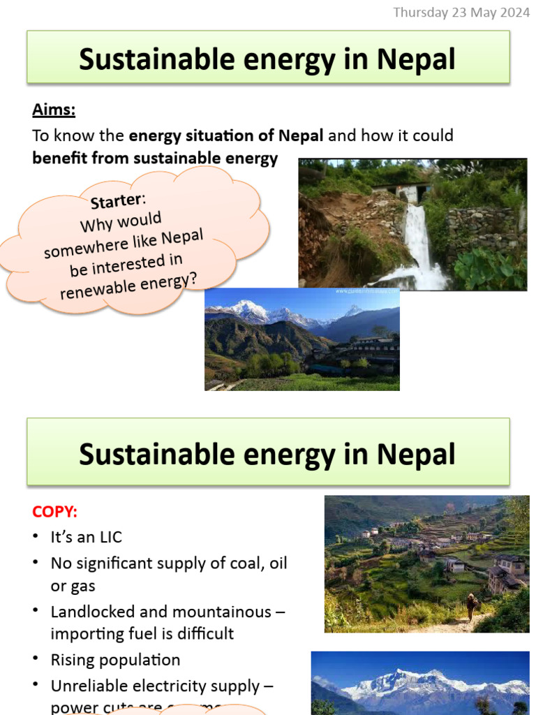 Sustainable Energy in Nepal | PDF | Sustainability | Sustainable Energy