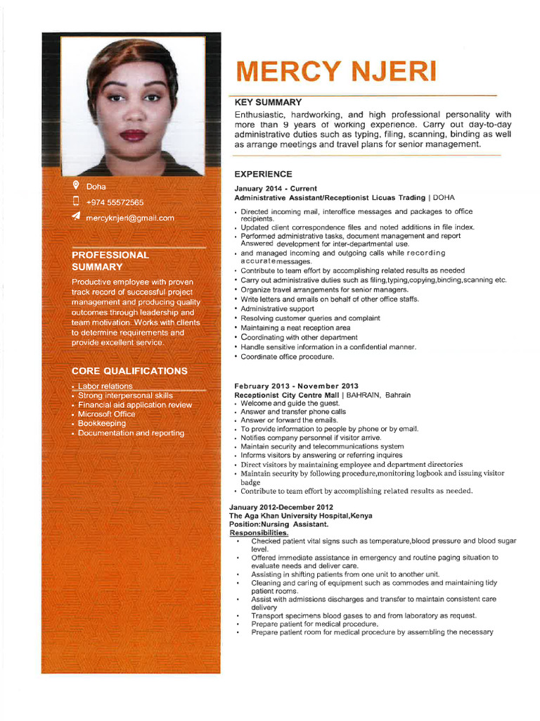 Updated CV - Mercy | PDF