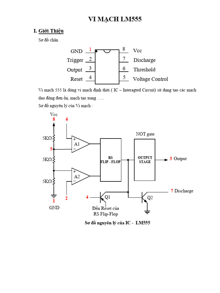 Vi Mạch Lm555: I. Giới Thiệu | PDF