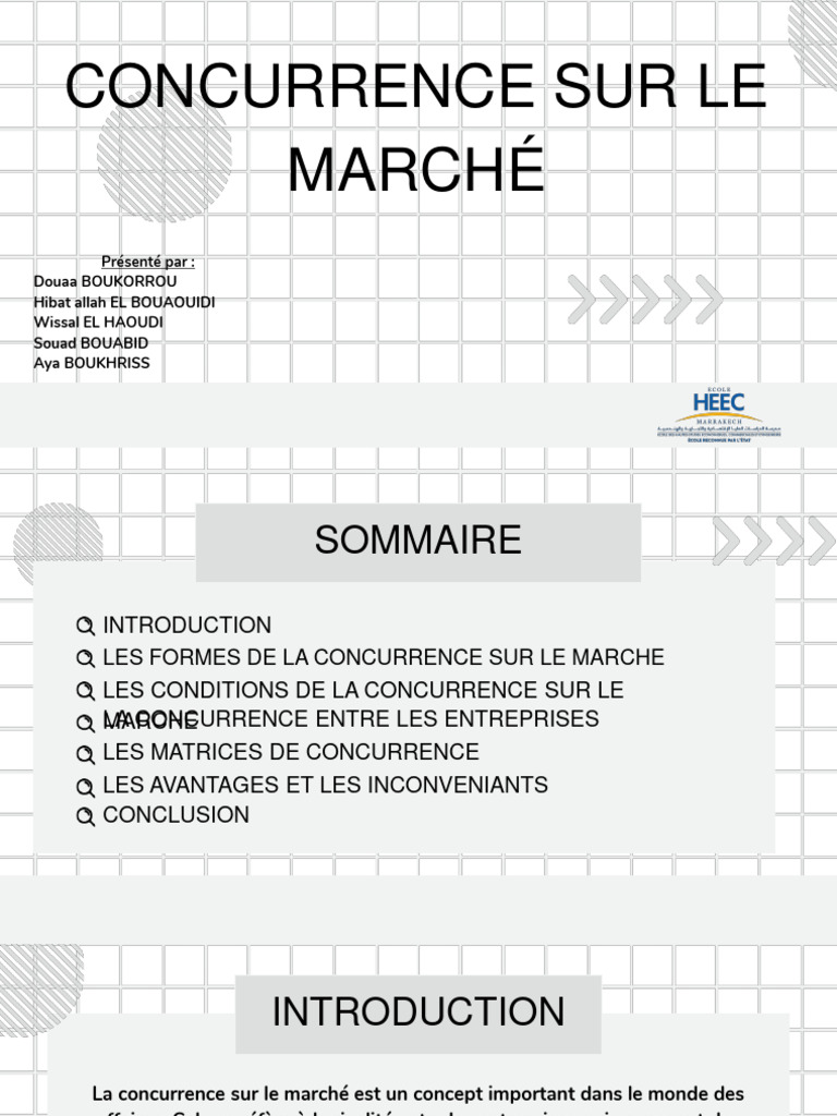 Types et Analyse de la Concurrence Marché | PDF | Monopole | Marché ...
