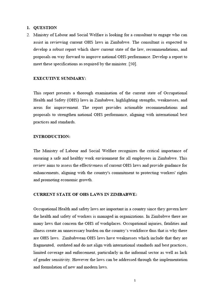 Law Analysis Final | PDF | Occupational Safety And Health | Employment