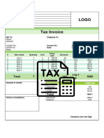 GST Cloth Invoice Template | PDF