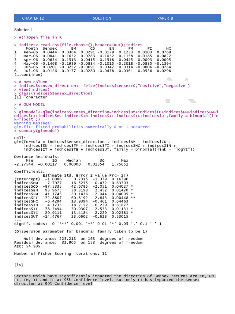 Glm Sol Pdf Errors And Residuals Akaike Information Criterion 