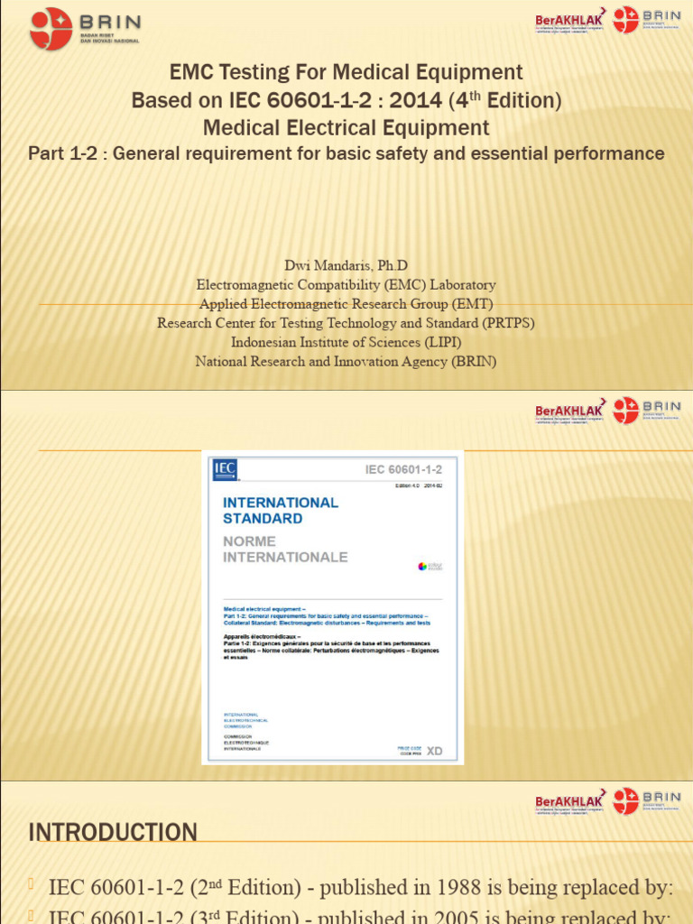 IEC 60601-1-2: 2014 EMC Overview | PDF | Electromagnetic Compatibility ...