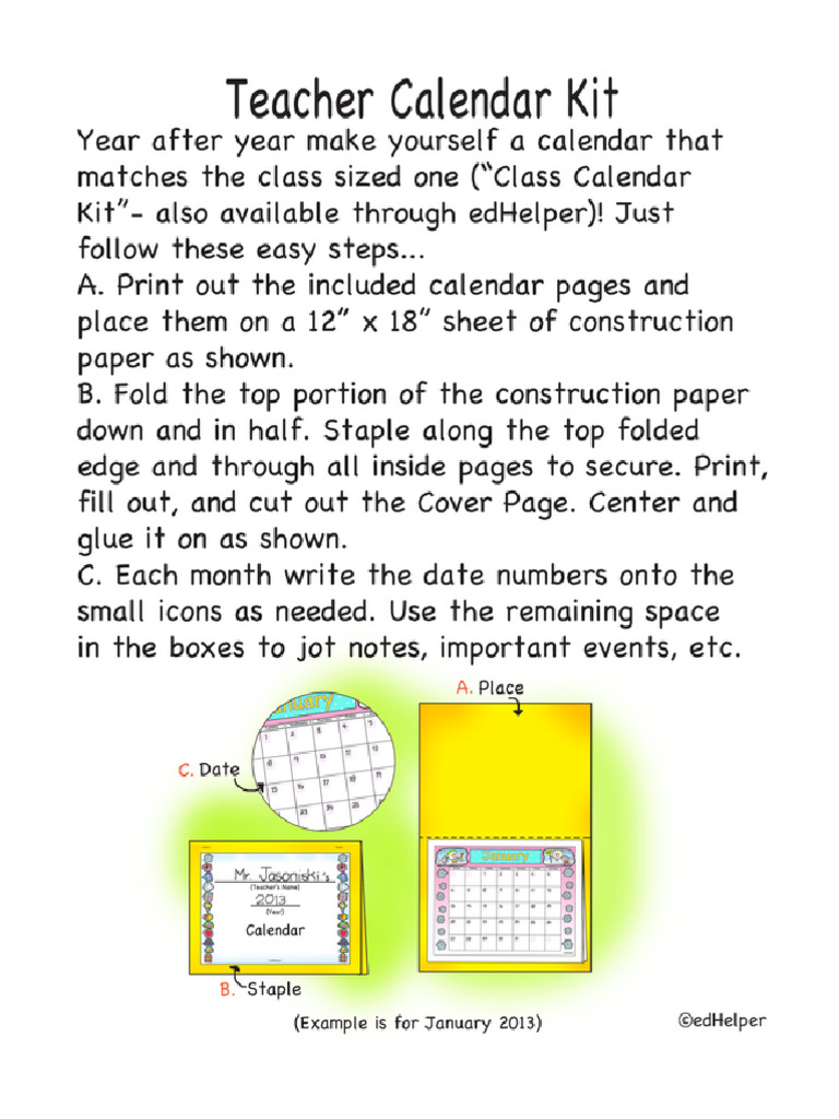 Teacher calendar | PDF