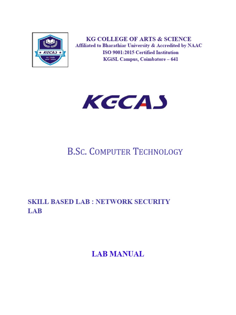 NSM Lab Manual - Final | PDF | Cryptography | Key (Cryptography) NSM Lab Manual - Final | PDF | Cryptography | Key (Cryptography)