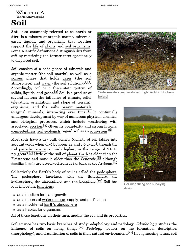 Overview of Soil Composition and Functions | PDF | Soil | Plant Nutrition
