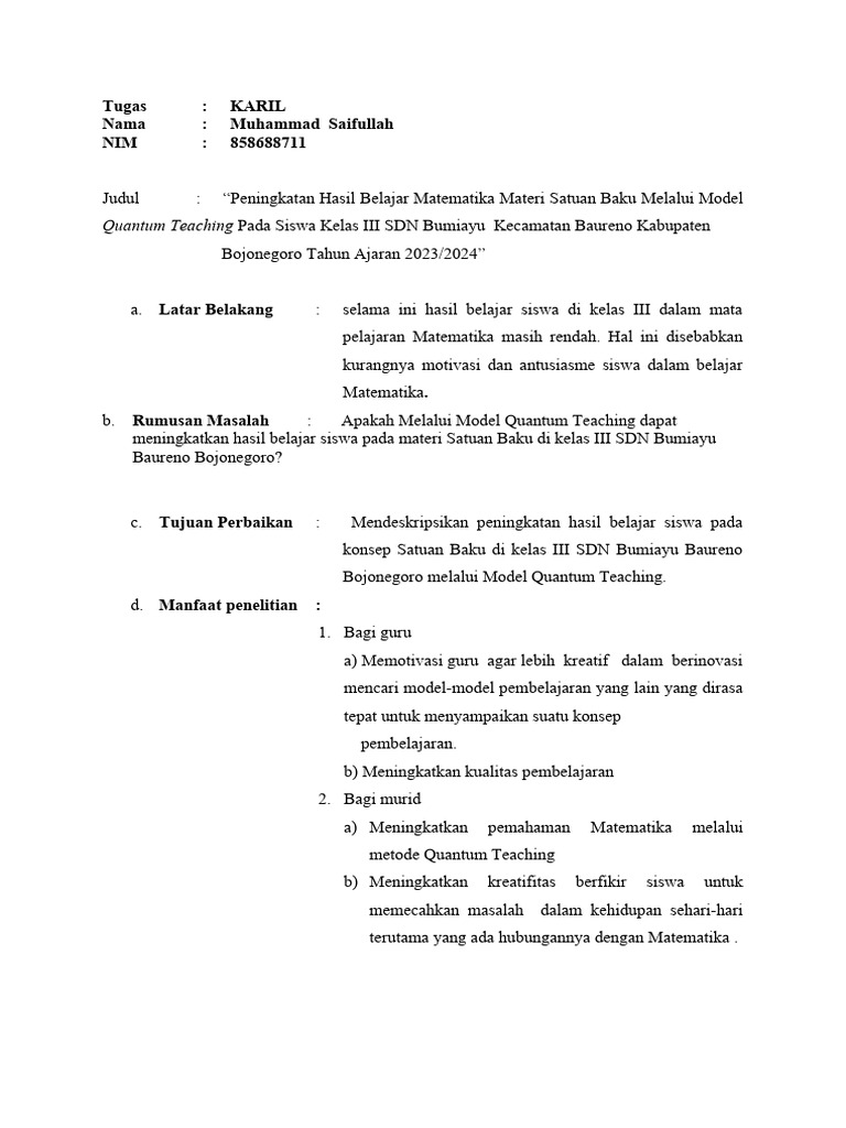 Tugas 1 Karil Muhammad Saifullah 858688711 | PDF