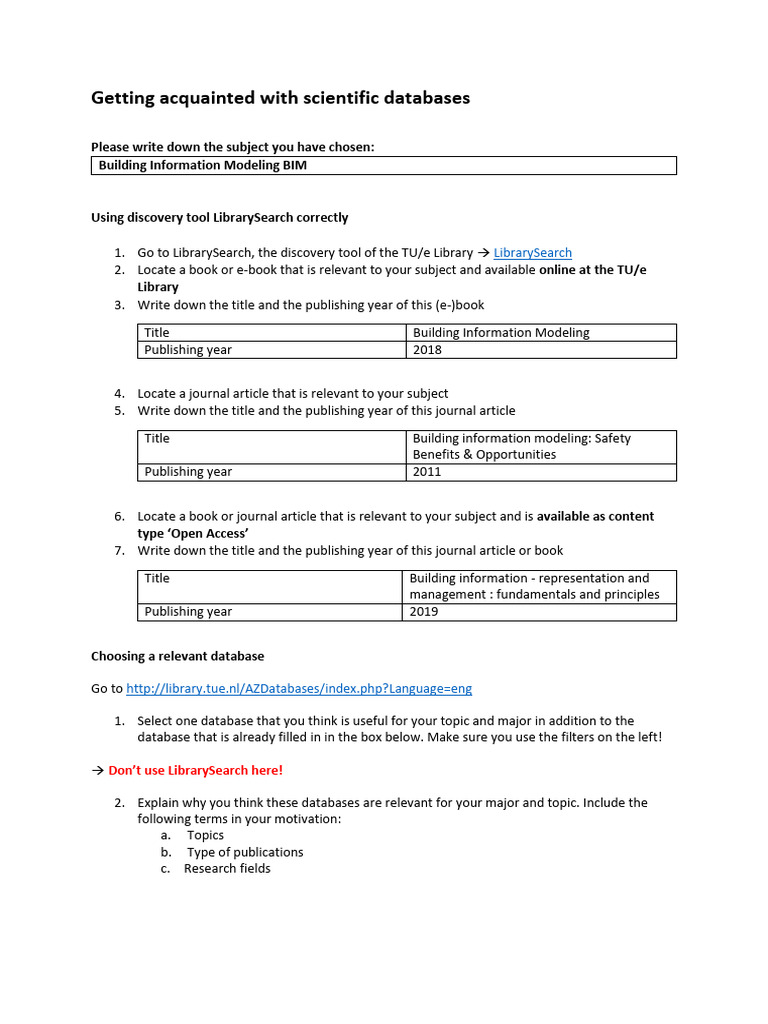 Databases Assignment | PDF | Databases | Building Information Modeling Databases Assignment | PDF | Databases | Building Information Modeling