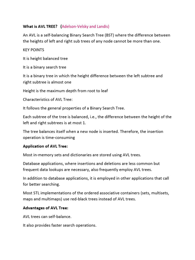 What Is Avl Tree Pdf Algorithms And Data Structures