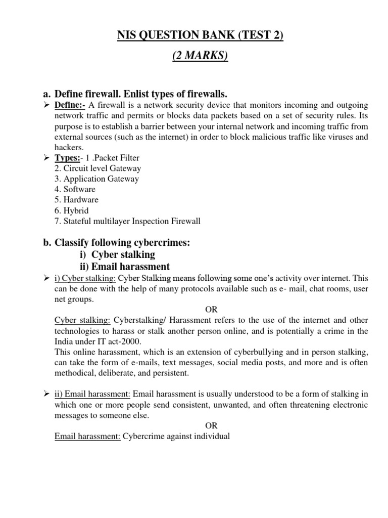 Ut 2 Solution | PDF | Firewall (Computing) | Computer Network