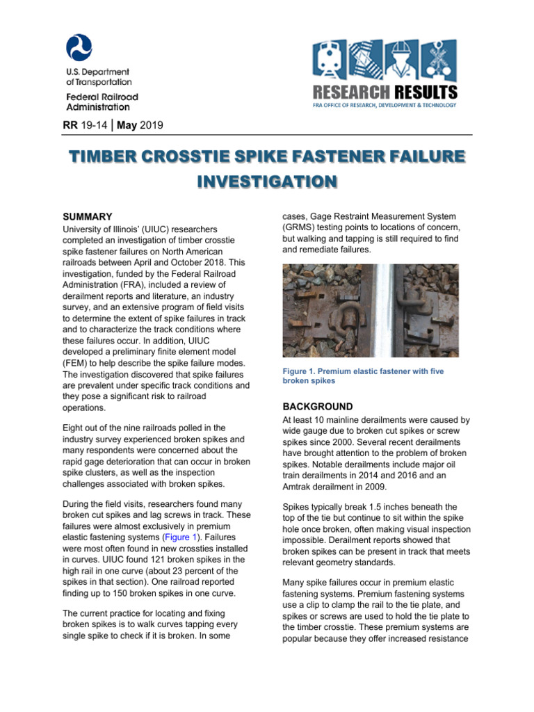 Timber Crosstie Spike Failure | Download Free PDF | Rail Transport