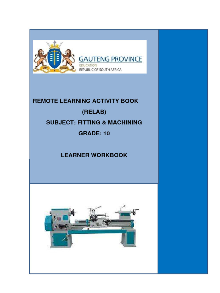 Grade 10 Fitting & Machining Workbook | PDF | Belt (Mechanical) | Screw