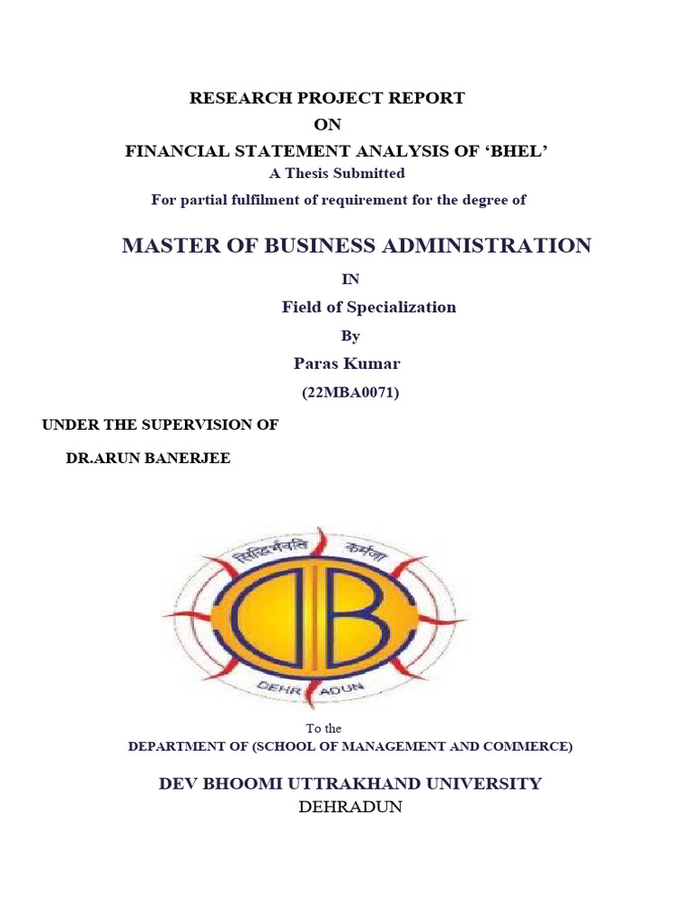Paras Report | PDF | Financial Statement
