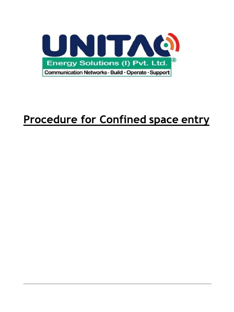 Unitac Confined Space | PDF | Personal Protective Equipment ...