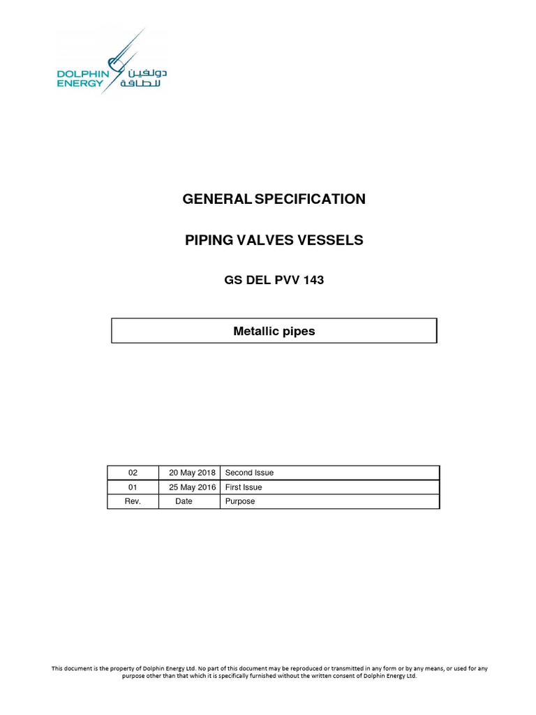 GS DEL PVV 143_PIPES | PDF | Pipe (Fluid Conveyance) | Construction