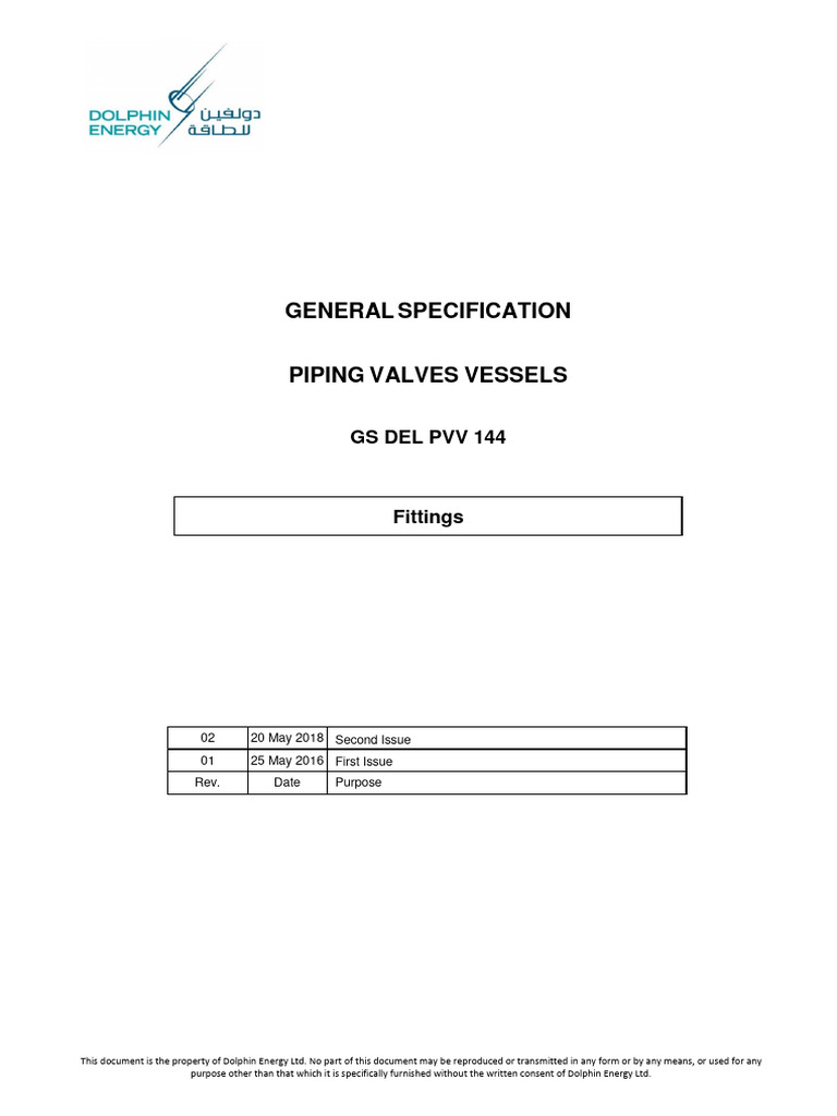 GS Del PVV 144 - Fittings | PDF | Pipe (Fluid Conveyance) | Construction
