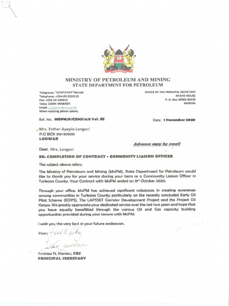 completion letter | PDF