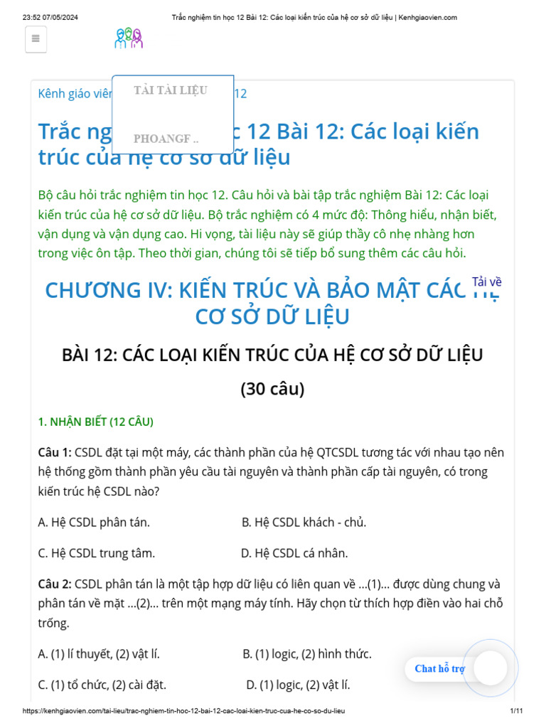 Bai 12 | PDF