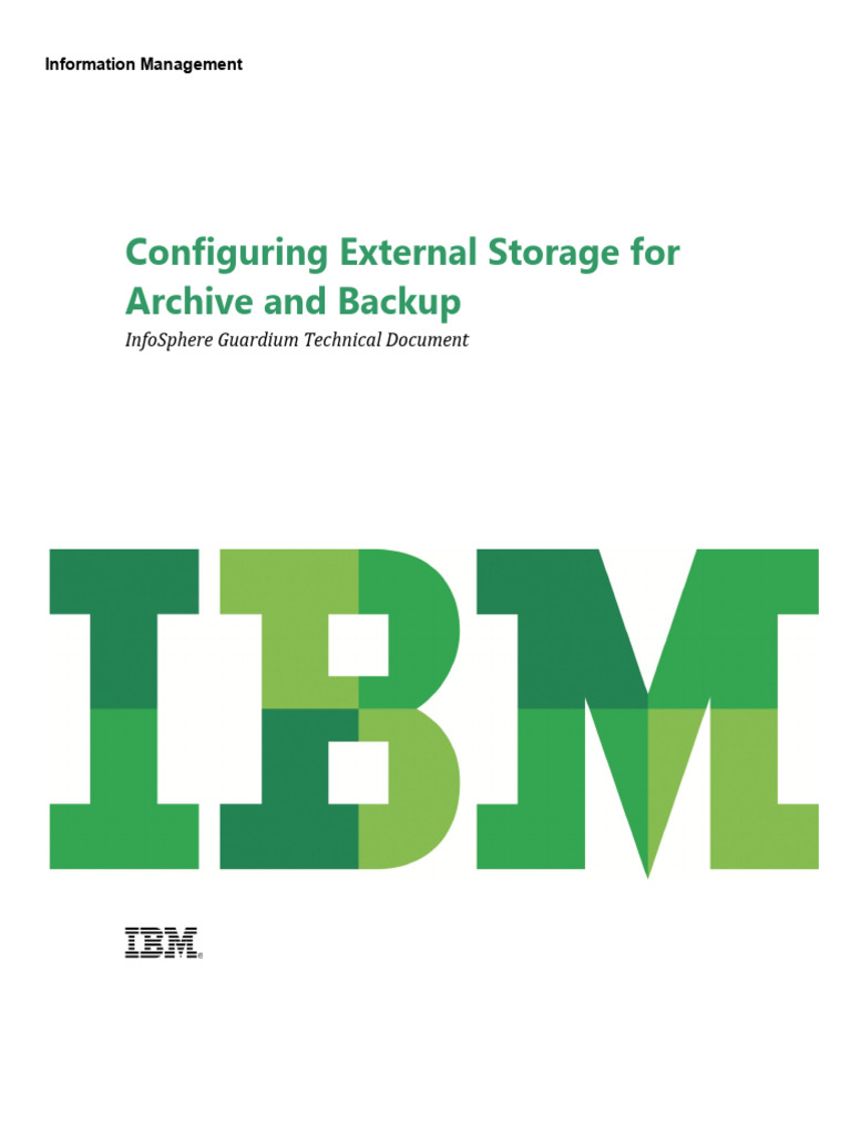 Configuring External Storage For Archive Backup Tech Pdf Backup Computer Data Storage
