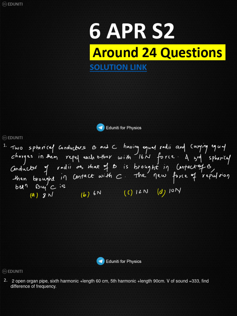 6th April S2 - Physics | PDF