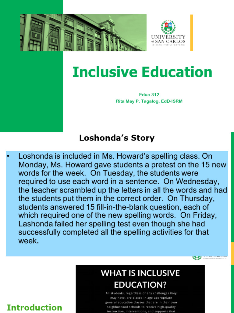 Introduction To Inclusive Education 1 | PDF | Inclusion (Education ...
