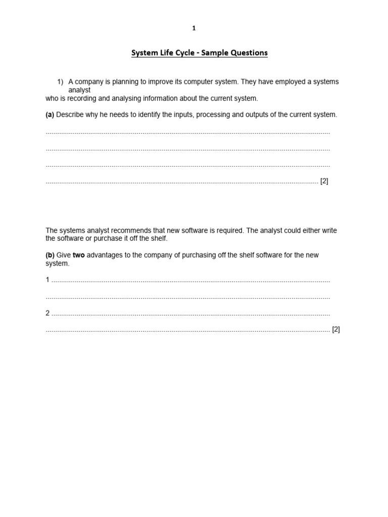 System Life Cycle: Key Concepts & Questions | PDF | System | Life Cycle ...