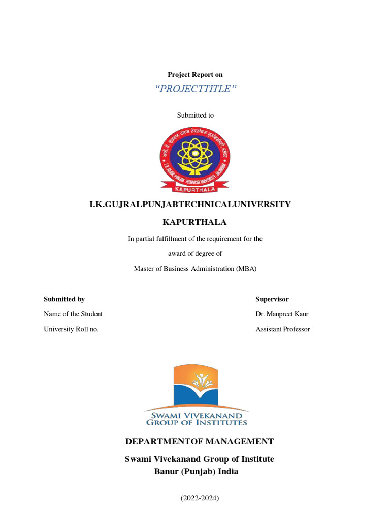 MBA - Project Guidelines PDF | Download Free PDF | Methodology | Master Of Business Administration