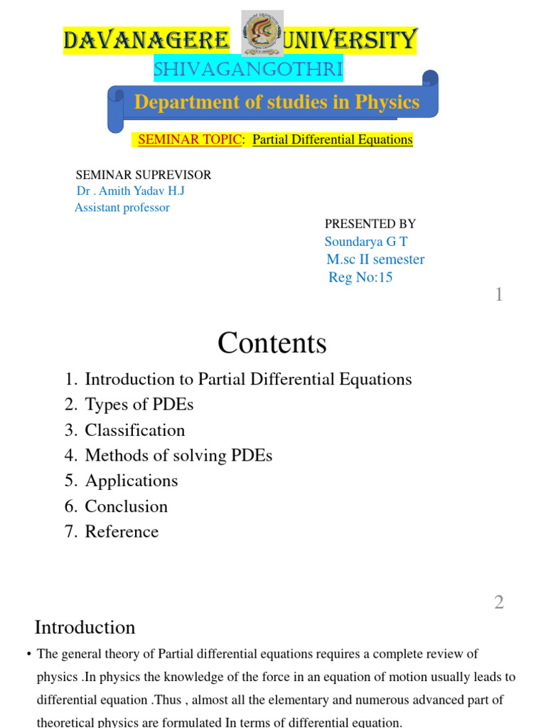 Pdes Ppt 111623 Pdf Partial Differential Equation Differential Equations