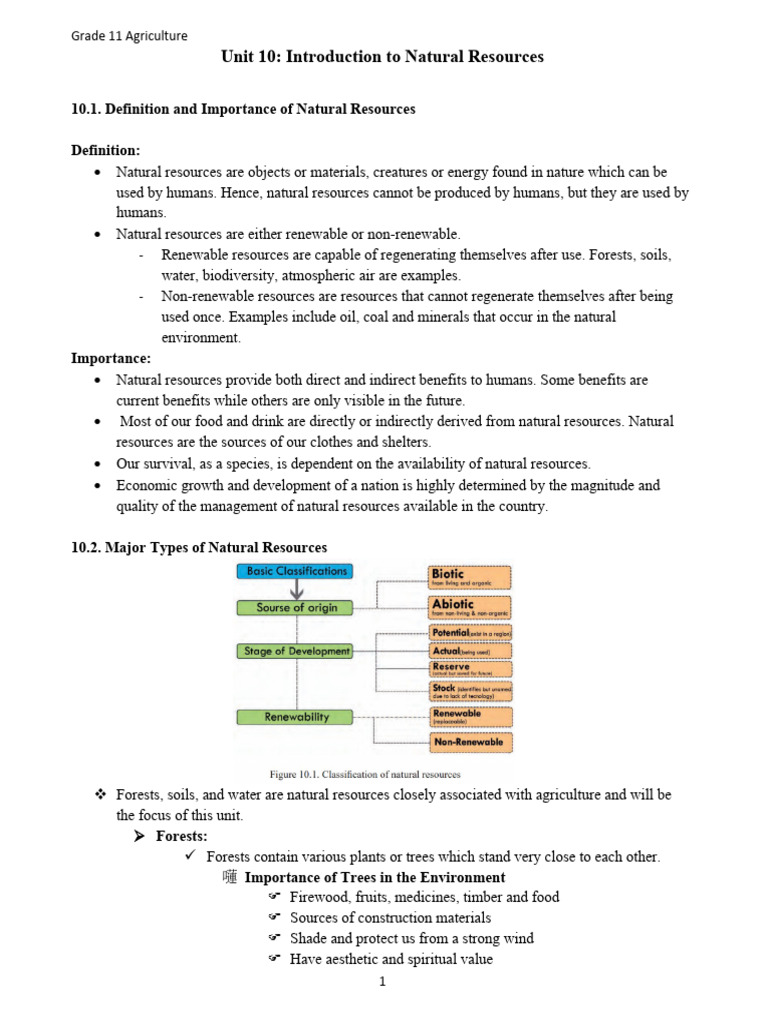G11 Agri Unit 10 Handout | PDF | Soil | Atmosphere Of Earth