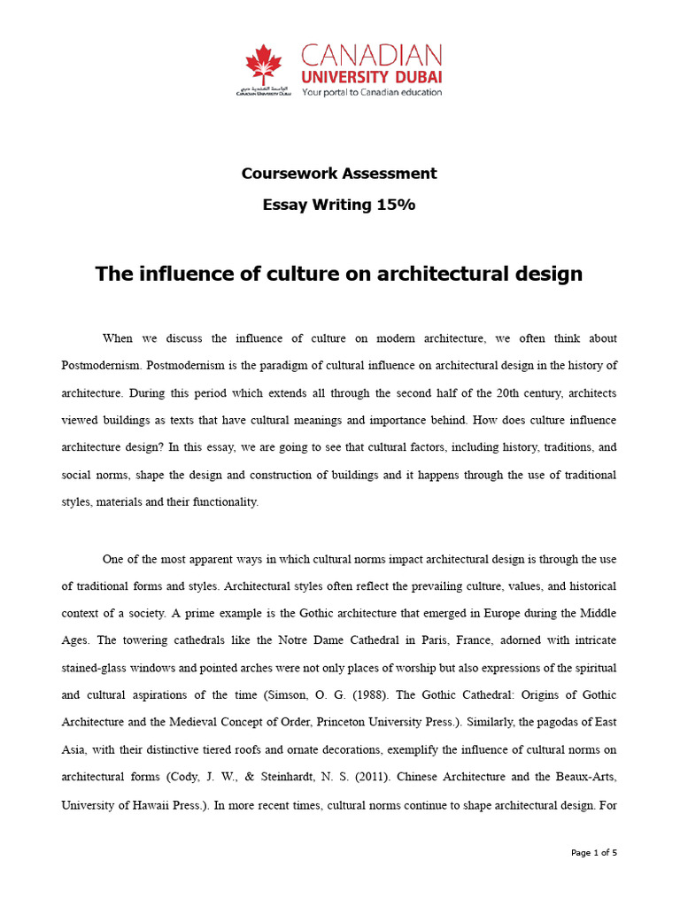 Cultural Influence on Architecture | PDF | Academic Dishonesty
