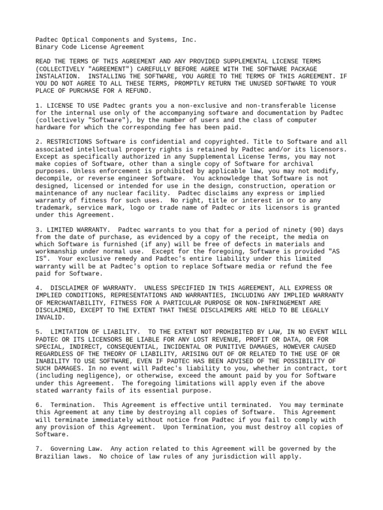 License | PDF | License | Legal Liability