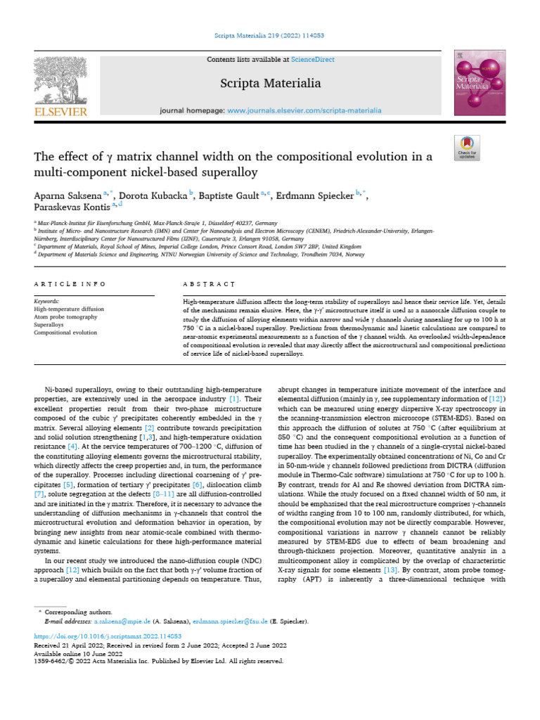 Aparna - Matrix Channel Width Effect On Composition in SA | Download ...