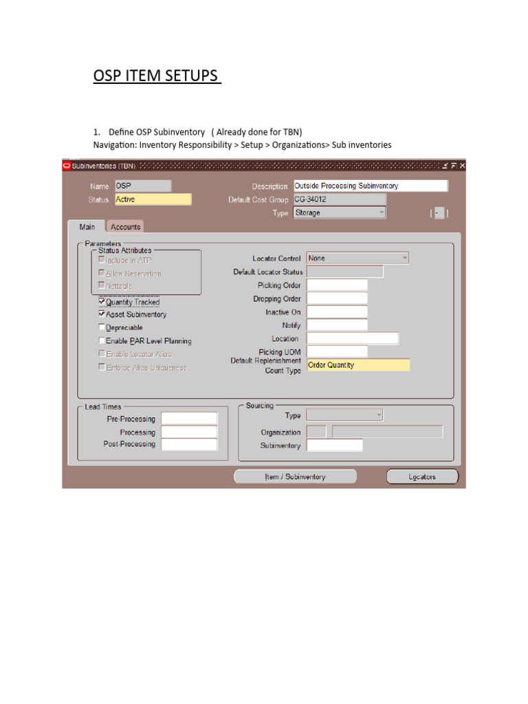 Define OSP Parts | PDF