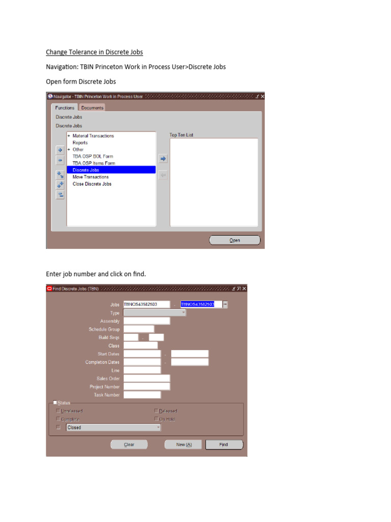 Change Tolerance in Discrete Job | PDF