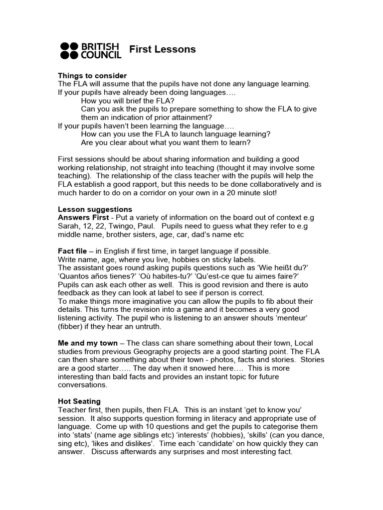 Handout - First Lessons | PDF | Behavior Modification | Cognition