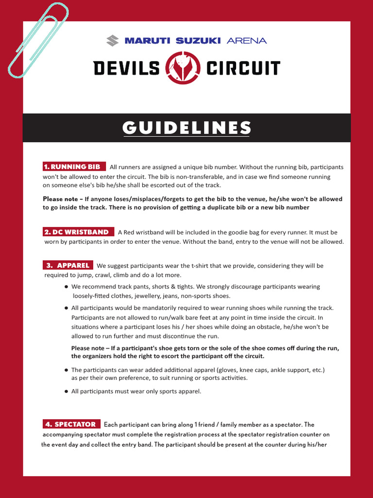Devils Circuit Guidelines | PDF