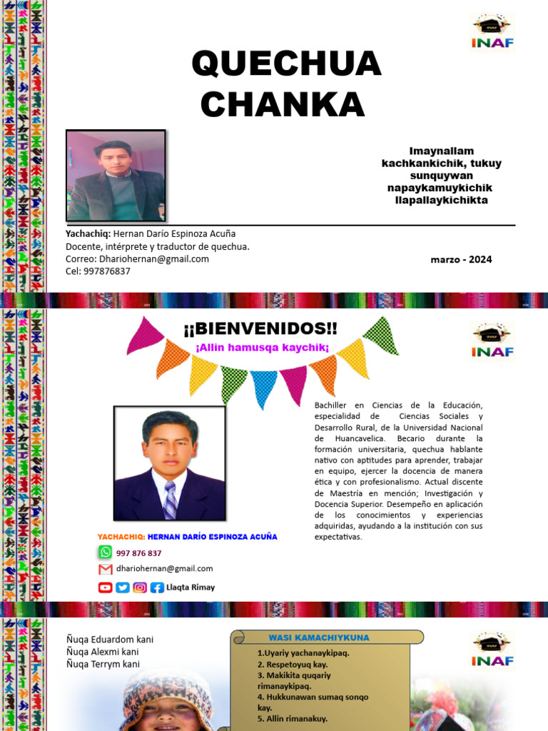 Introducción al Quechua Chanka | PDF | Imperio Inca | Comunicación humana